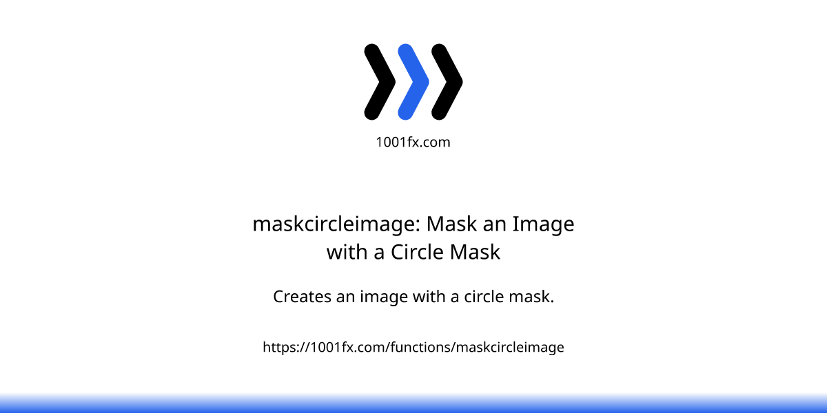 maskcircleimage: Mask an Image with a Circle Mask