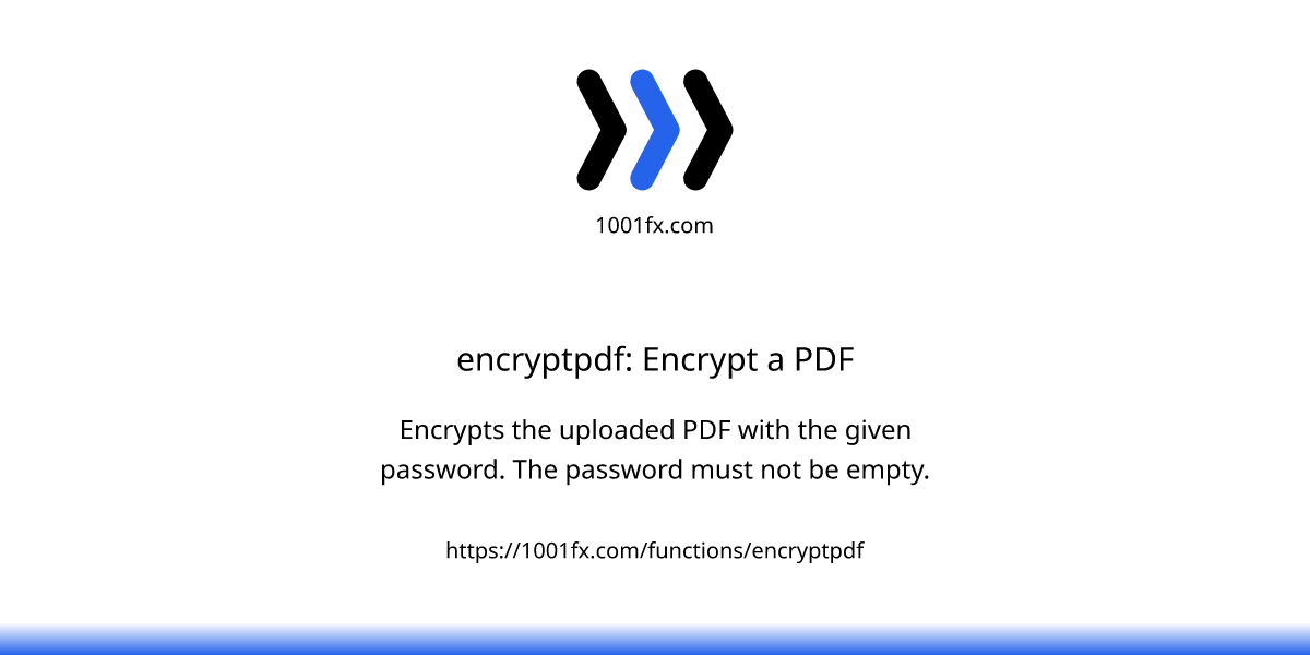 encryptpdf: Encrypt a PDF