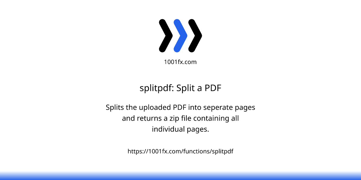 splitpdf: Split a PDF