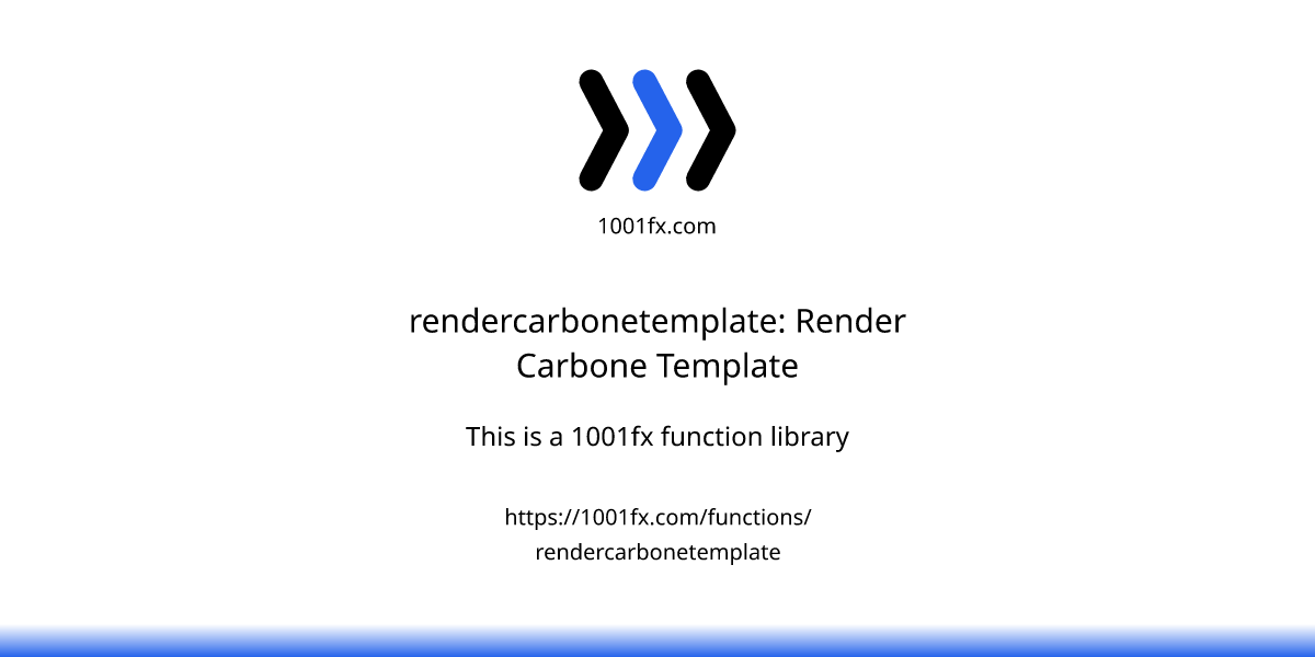 rendercarbonetemplate: Render Carbone Template